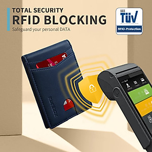 RUNBOX Men's Wallets Slim Rfid Leather 2 ID Window With Gift Box