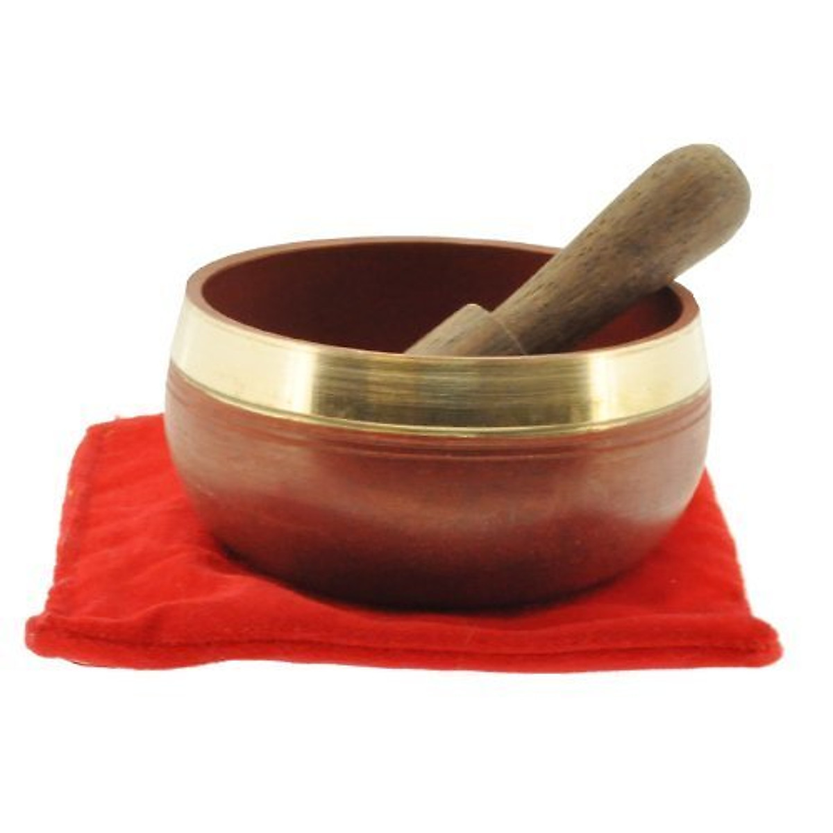 JIVE® Tibetan Chakra Singing Bowl Set Palm Size Root Chakra Red Singing Bowl - Premium Quality