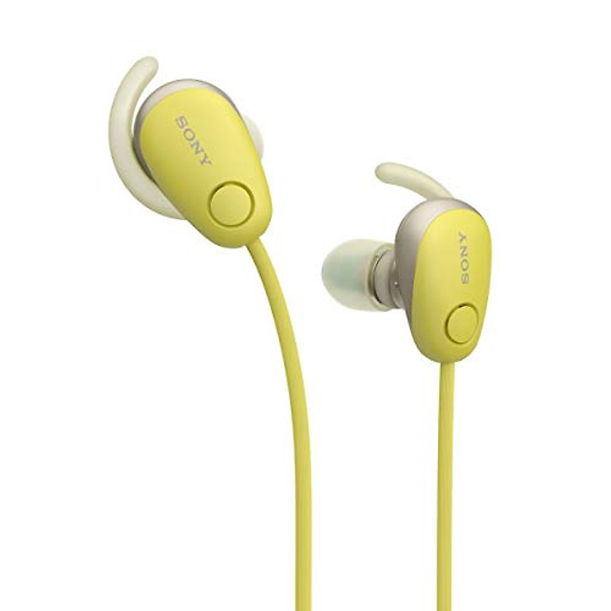 Sony WI-SP600N Premium Waterproof Bluetooth Wireless Extra Bass Sports in-Ear 6 Hr of Playback Headphones/Microphone (International Version) (Yellow)