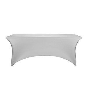 LZY Spandex Fitted Stretch Table Cover for 6 ft or 4ft or 8ft Folding Table, Rectangular Cocktail Tablecloth, Perfect for Party or Banquet