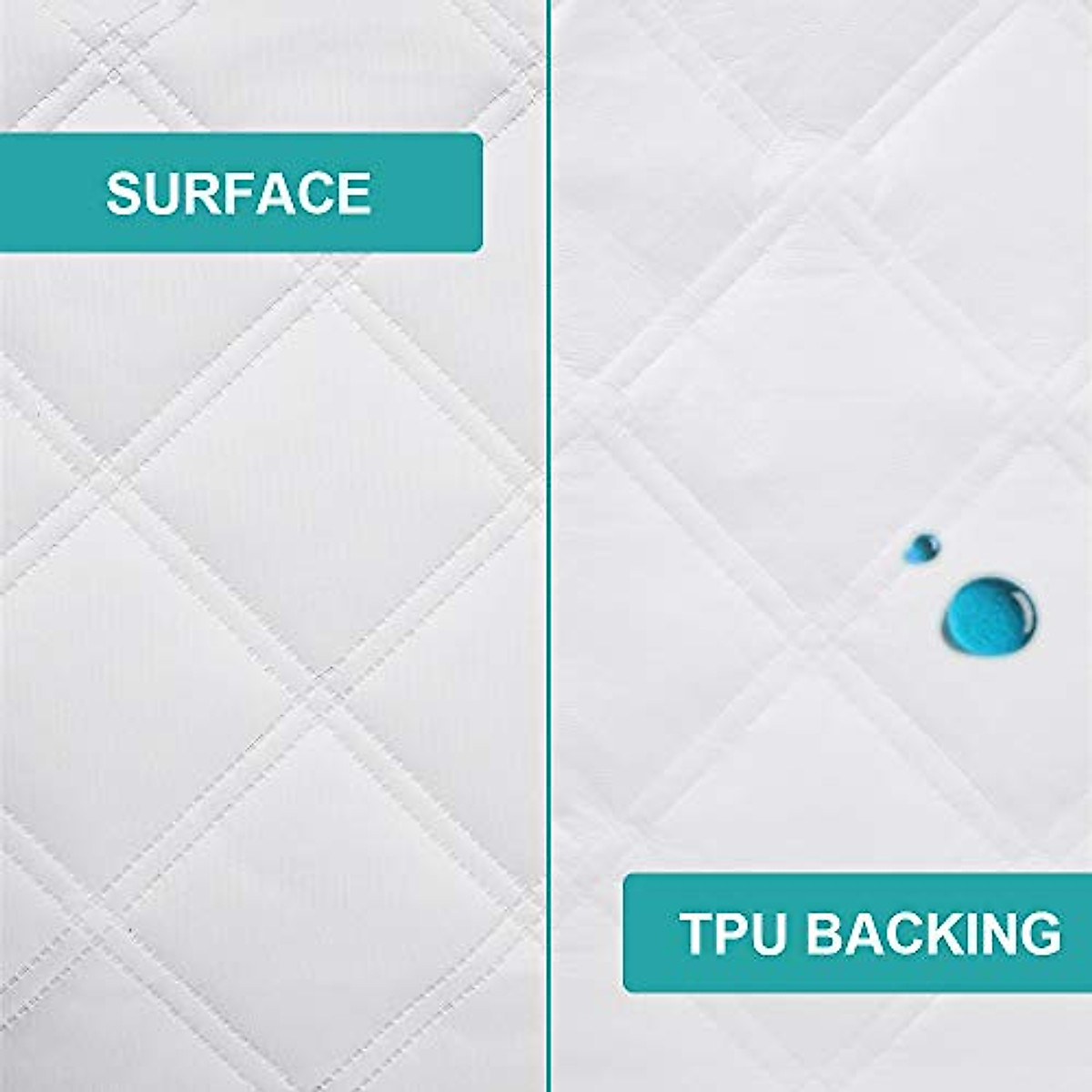 Yoofoss Waterproof Bassinet Mattress Pad Cover 2 Pack Fit for Hourglass/Oval Bassinet Mattress, Baby Bassinet Mattress Protector for Boys and Girls 32X16in