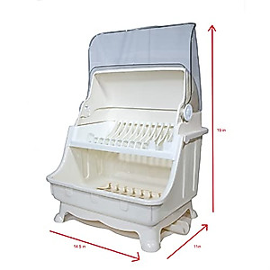 TOVU Makings | Small Dish Drying Rack, Dish Rack with Cover for Small Dishes, Cups, and Utensils, Over The Sink Dish Drying Rack, Over Sink Dish Drying Rack, Dish Racks for Kitchen Counter