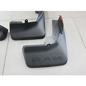 Mopar 82215488AB 82215489AB Ram 1500 Front and Rear Deluxe Molded Splash Guards With Fender Flares