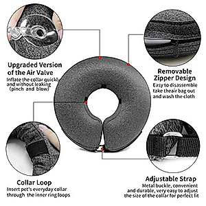 WONDAY Soft Dog Cone for Large Dogs, Inflatable Dog Cone Alternative After Surgery, Cone for Dogs After Surgery for Wound Healing and Prevent from Biting or Scratching