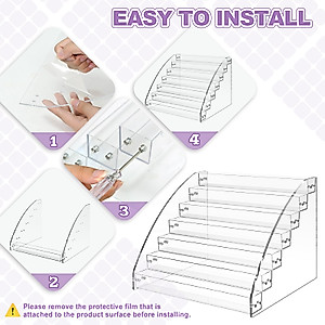 EsLuker.ly 7 Layers Paint Bottle Organizer & Paint Brush Holder, Hobby Paint Display Rack, Acrylic Paint Holder Storage for Craft Paint Acrylic Miniature Painting Set