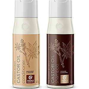 Jamaican Black Castor Oil Shampoo and Biotin Collagen Keratin Conditioner Set for Scalp Care - Sulfate-Free for Fine Hair and Dry Scalp