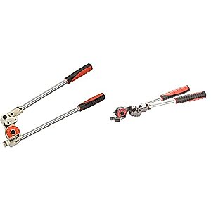 RIDGID 38048 Model 608 Heavy-Duty Pipe Bender, 1/2-inch Tubing Bender & 604 38033 Heavy-Duty Instrument Bender, 1/4-inch Tubing Bender for Bends Up to 180 Degrees, Pipe Bender