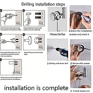 QUANHEE Bathroom Towel Hooks Matte Black SUS 304 Stainless Wall Hook Heavy Duty Hanger Coat/Robe/Hat for Kitchen Living Room Bedroom Hotel Office Cabinet 2 Pack (Matte Black), QUANHEE05