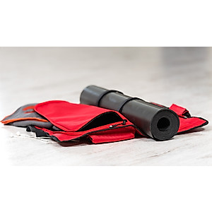 Yoga Mat Bag with Separate Shoe Compartment, Padded Pockets and Metallic Accessories (grey 2)