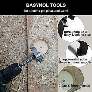 BASYNOL Forstner Drill Bit, 2 Inch Forstner Bit, 2-Inch Forstner Drill Bits for Wood