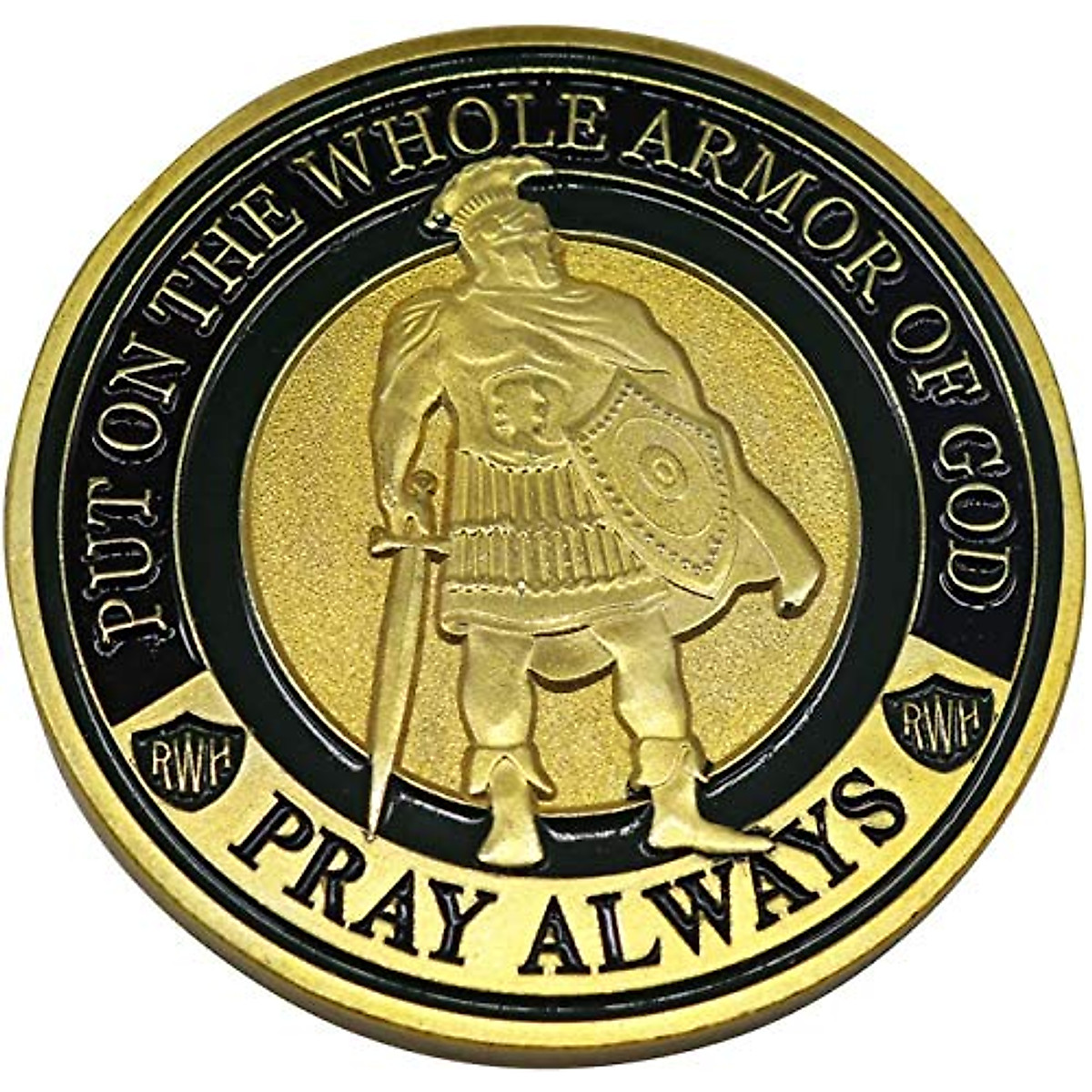 HillSpring 2 Pieces Put On The Whole Armor of God Challenge Coins (Ephesians 6:11-18)