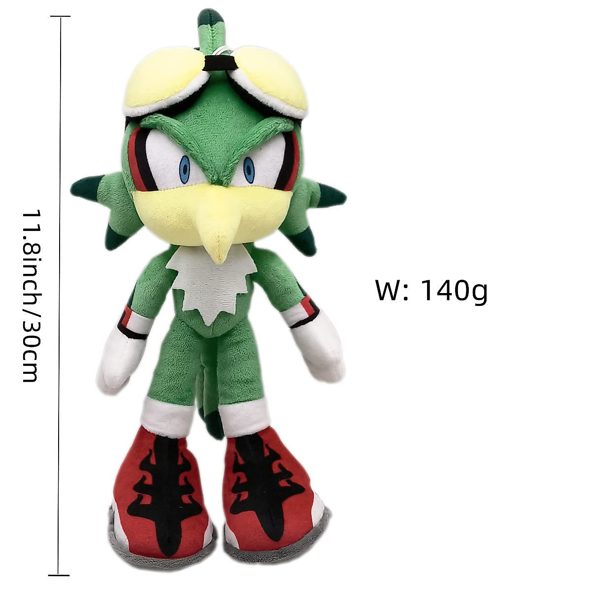 30cm/11.8inch Blood Sonic.exe Plush Toy, Evil Sonic Stuffed Plush Doll, Dark Sonic Plush, from Popular Sonic Games, Green Sonic Toys for Birthday Gifts Game Fan