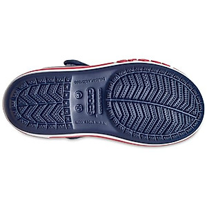 Crocs Unisex-Child Bayaband Sandals, Navy/Pepper, 9 Toddler