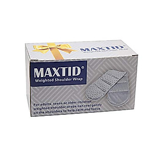 MAXTID Weighted Lap Blanket 39in x 23in 8 Lbs + Weighted Shoulder Wrap 4 lbs
