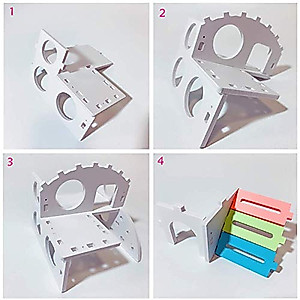 YUEKUA DIY Wooden Hamster House Hide House Hide Exercise Play Toys chew Small Hamsters, mice, mice, Gerbils and Other Pets s1