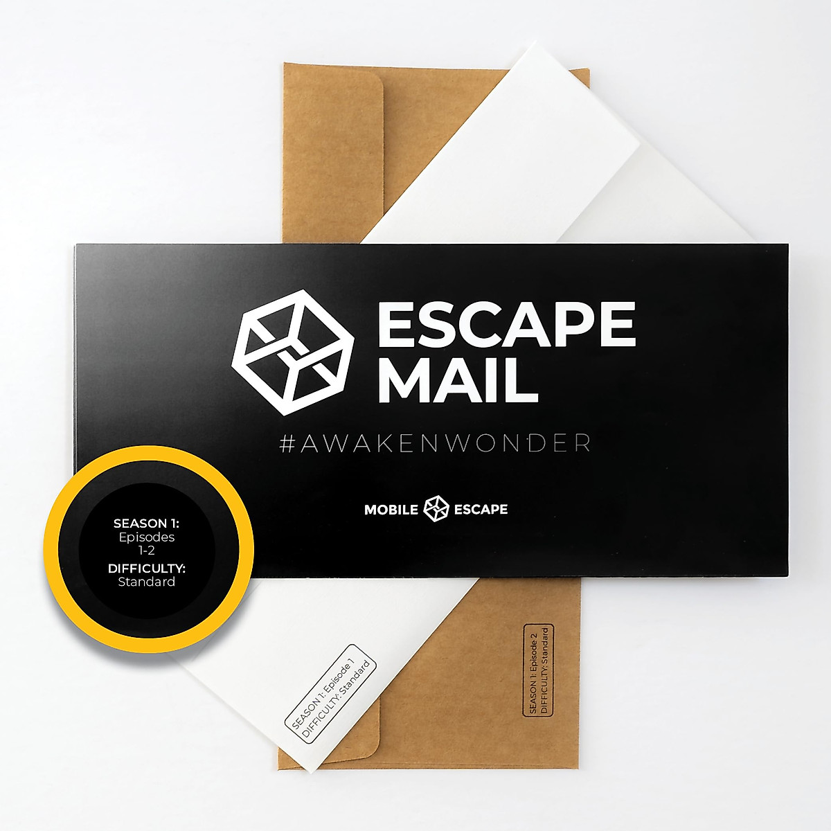 Escape Mail - Escape Room Game | Escape Room Kit, Family Escape Room Game | Ages 15+, 1-4 Players | Mail Game | DIY Escape Room | Fun Adults & Teens Mystery Game - Standard - Episodes 1 & 2