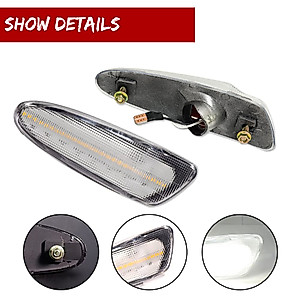 KENRTIR Clear Lens White LED Lamp Compatible with 1997 1998 Toyota SUPRA MK.4 & 2000-2005 Toyota Celica Front Corner Fender Side Marker Light