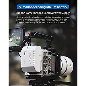VILTROX V Mount Battery, 99Wh 14.8V Mini V-Lock Battery with D-TAP Type-A Type-C OLED Screen for Broadcast Video Camcorder, Camera, Monitor, Filmmaker