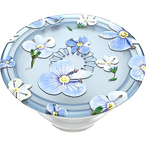 PopSockets Plant-Based Phone Grip with Expanding Kickstand, Eco-Friendly PopSockets for Phone - Translucent Blue Fields