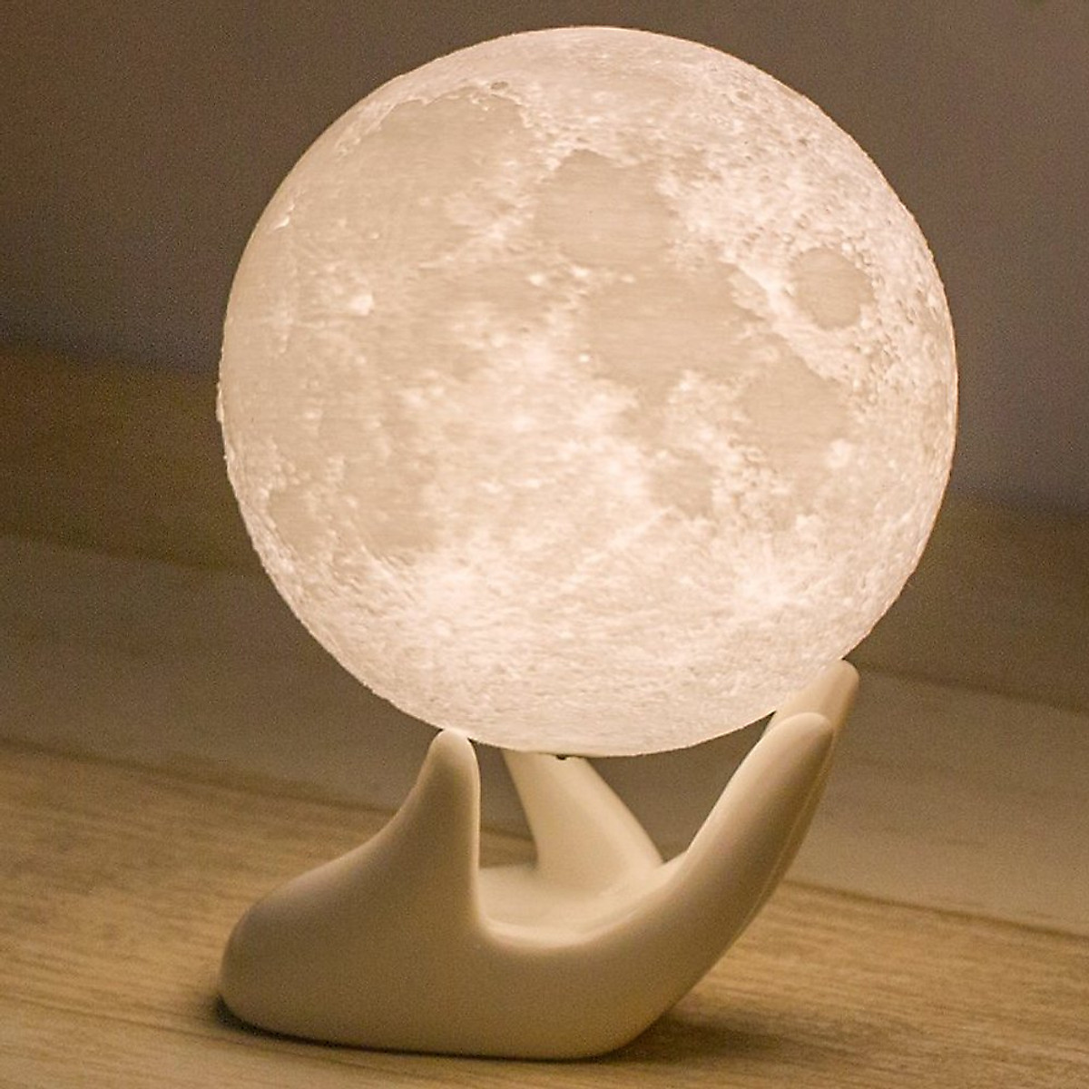LSHCX 3D Moon Lamp Stand Crystal Ball Stand Suitable for Home, Bedroom, Living Room, Office Decoration, 3.14in L x 1.85in H, 2 Pack(Ceramic)