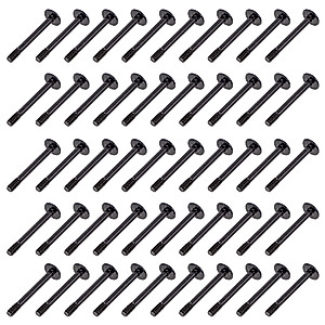 Radiator Screws, 50pcs Computer Case PC Fan Screws Black, Round Head Tapping Screw Long Screws 30mm