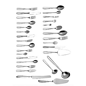 Fortessa Grand City 18/10 Stainless Steel Flatware Ice Cream Spoon, Set of 12