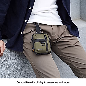 bitplay Essential Pouch, Army Green - Lightweight CORDURA Crossbody Bag/Travel Neck Pouch