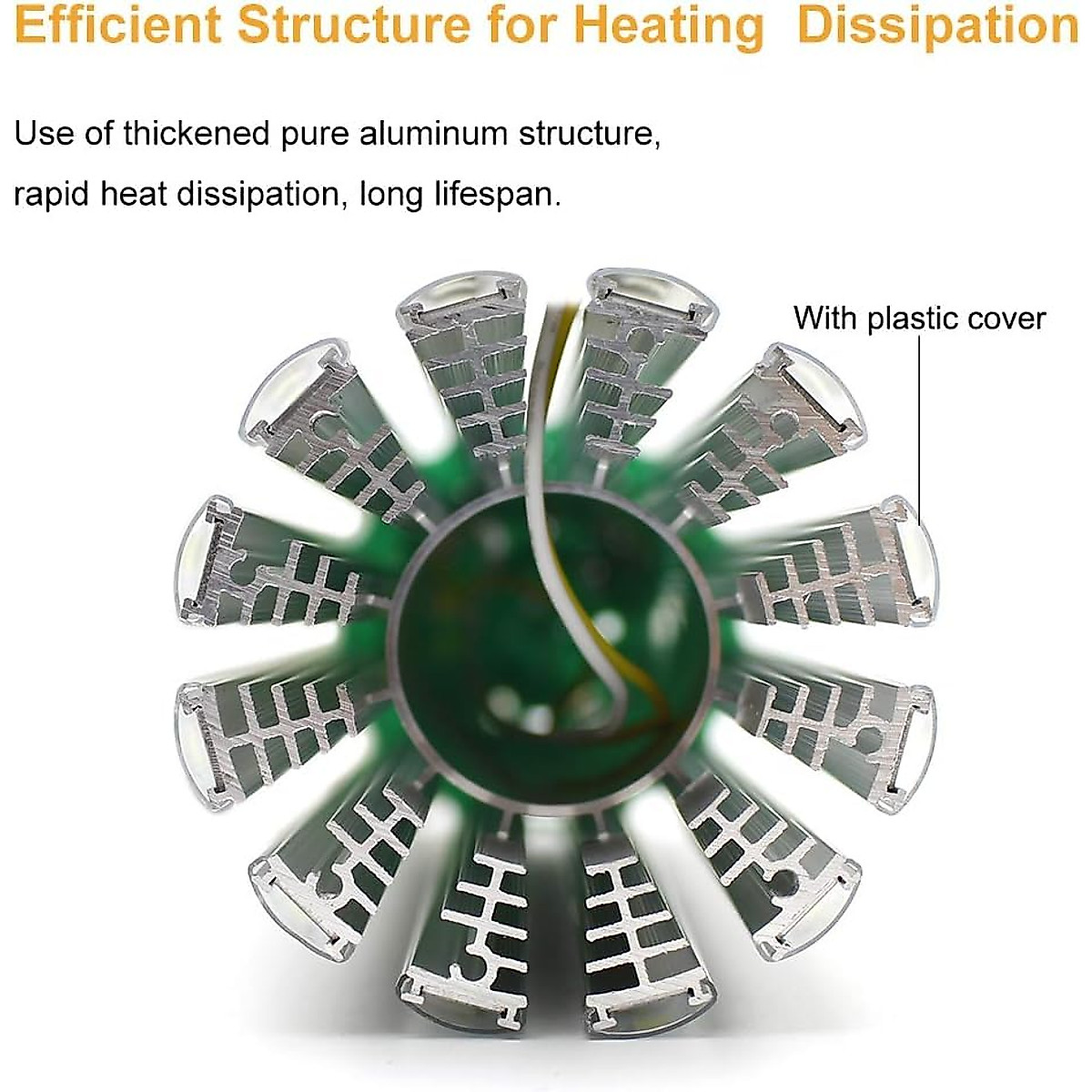 YGS-Tech Super Bright 54W LED Corn Light Bulb, E26/E39 Large Mogul Base, 6500K Daylight White, 400 Watt Equivalent for Indoor Large Area Lighting, Garage Factory Warehouse Backyard, HID, HPS