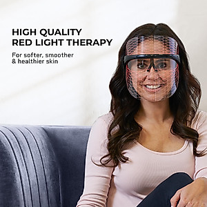 LifePro Red Light Therapy Face Mask - LED Light Therapy Mask with 3 Colors for Face - Portable Skin Care Device for At-Home Facials