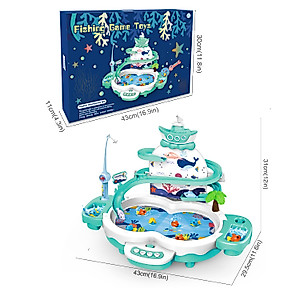 Eapura Fish Game| 3in1 Fishing Game Toys for Kids,34 PCS Fish Games Toys for Kids,Story-Toddler Preschool Learning Toys STEM Toys