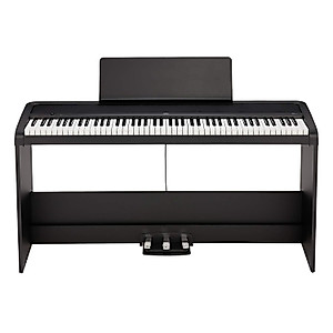 KORG B2SP 88-Key Digital Piano Bundle with Stand Bundle with Three-Pedal Unit, Piano Bench and Piano Book (3 Items)
