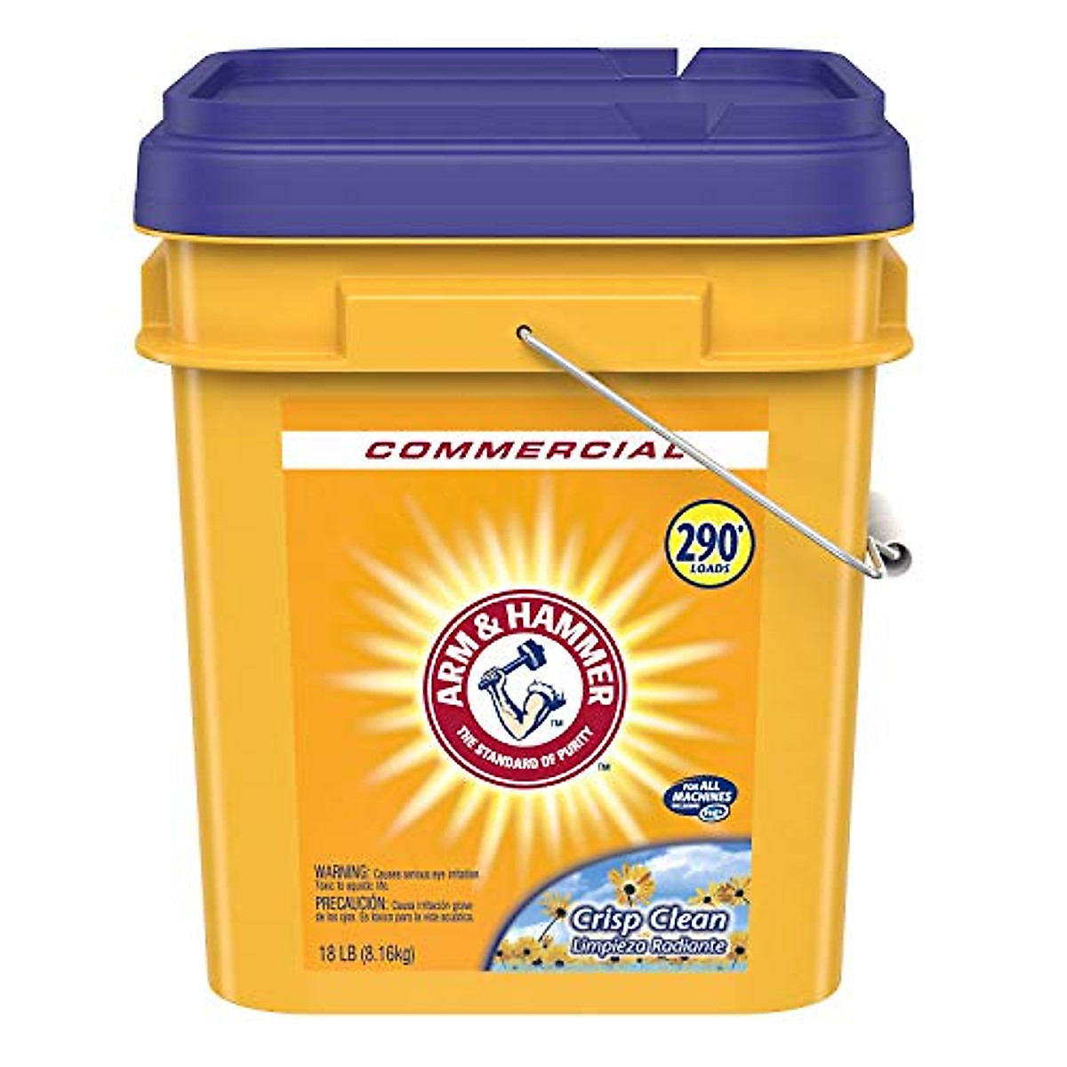 Arm & Hammer 33200-01001 Powder Laundry Detergent, Crisp Clean, 18lb Pail and Bounty Quick Size Paper Towels, White, 8 Family Rolls = 20 Regular Rolls (Packaging May Vary)
