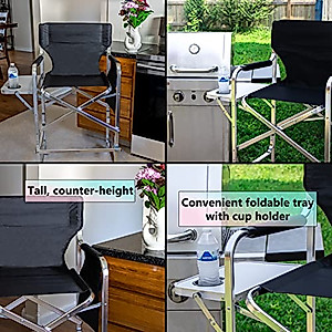 Trademark Innovations Director's Chair, Aluminum, Black