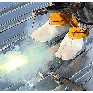 ZaoProteks ZP3002 Cowhide Leather Heat and Abrasion Resistant Welding Spats, Welding Boot Protectors, Welding Shoe Cover, Welding Gaiters