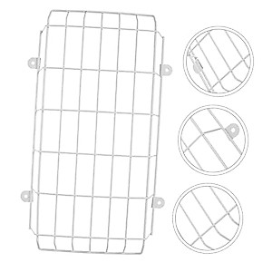 CAXUSD 2pcs School Evacuation Sign Exit Sign Protective Covers Emergency Light Protection Exit Sign Protective Cage Sign Light Covers Light Switch Covers Guard LED Exit Sign White Iron