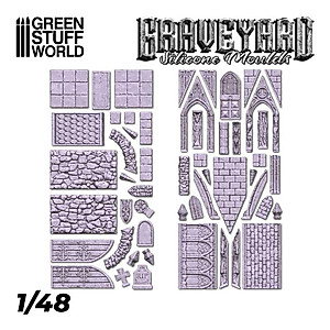Green Stuff World for Models and Miniatures Graveyard Silicone Molds 3112