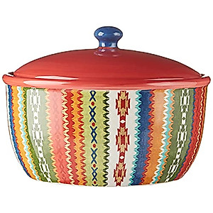 Certified International Monterrey Bean Pot, 80 oz, Multicolor