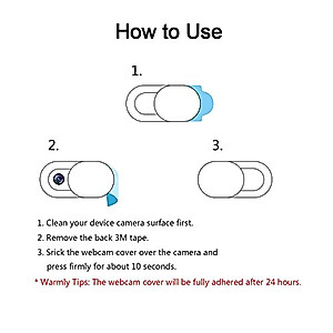 Webcam Cover, [6 Pack] Yeworth 0.03In Ultra Thin Web Camera Cover Slide [Refuse Spying] Fits Computer, Laptop, iMac, MacBook Pro, Tablet, Smartphone, 43237-2