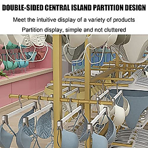 Clothes Retail Heavy Duty Metal Hanging Garment Racks, Clothing Store Metal Hanger Storage Shelves Double Sided Display Stand, Underwear/Bra/Swimsuit/Sock Organizer Shelf, Jewelry Holder