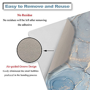 ArtSo Laptop Skin Sticker Decal, 12" 13" 13.3" 14" 15" 15.4" 15.6 inch Laptop Universal Netbook PC Notebook Vinyl Reusable Skin Sticker Cover Art Case Protector Personalized,Blue Grey Marble