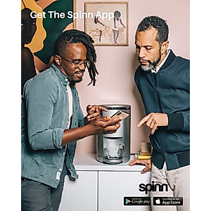 Spinn Milk Frother, Automatic Coffee Foam Maker for Latte, Cappuccino or Cold Brew, An At Home Barista Style Accessory Compatible with Spinn Coffee Machine (Silver)