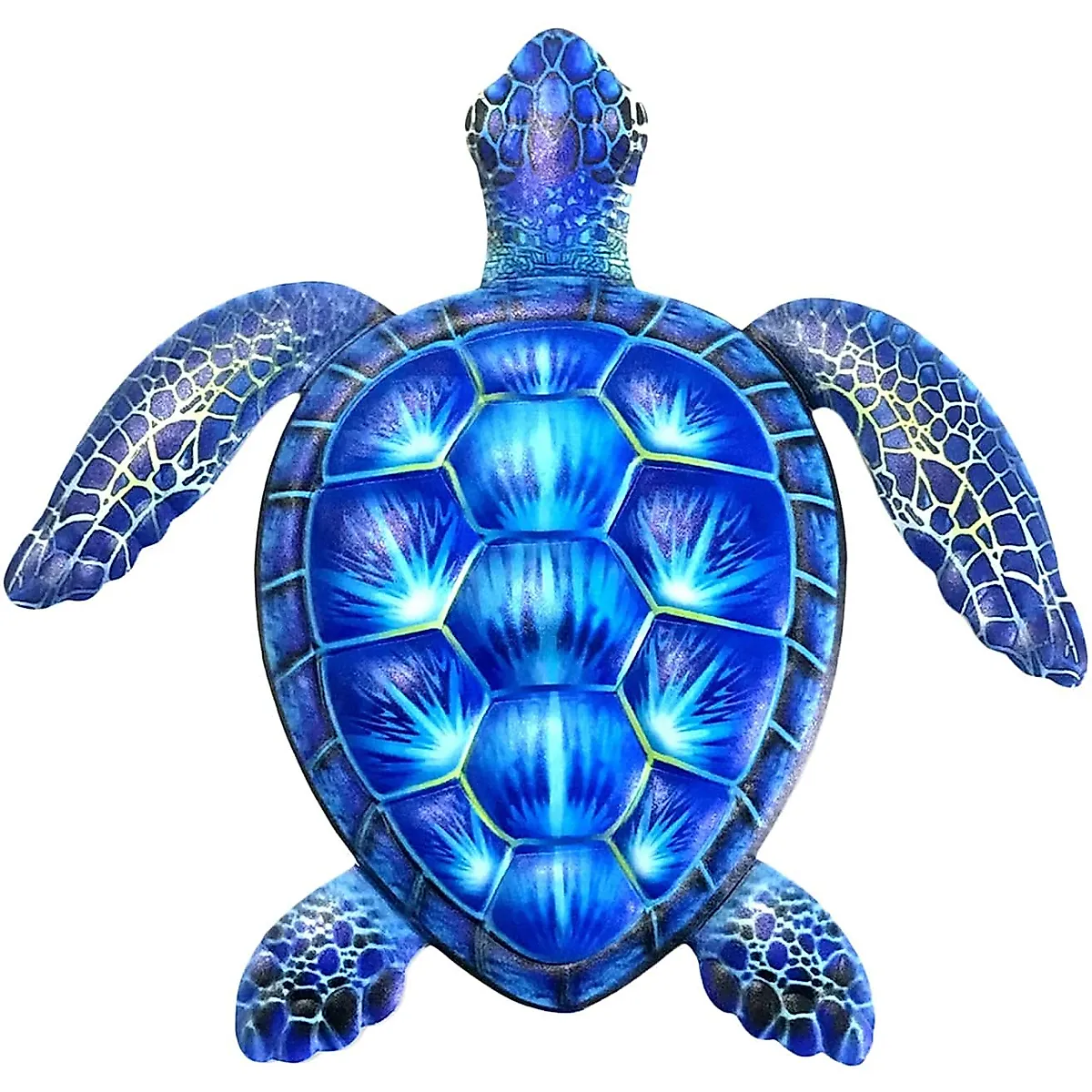 Metal Turtles Wall Art Decoration Iron Tortoise Wall Sculptures for Home Bedroom Living Room Garden Ornament - Blue