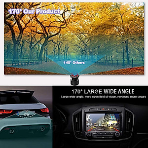 Backup Camera, JPP Embedded Front/Rear View Camera Waterproof Reverse Camera, IR Night Vision Reverse Camera Parking Guide Line & Screen Mirror Image on/Off for Truck, Car, Travel Trailer.