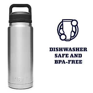 YETI Rambler 26 oz Bottle, Vacuum Insulated, Stainless Steel with Chug Cap, Stainless