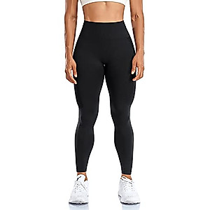 SEASUM High Waist Seamless Workout Legging for Women Side Shadows Booty Leggings Butt Lift Gym Yoga Pants Black M