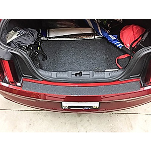 Rear Bumper Scuff Scratch Protector 2015-2017 Compatible with Ford Mustang 1pc Paint Shield Cover Black Peel and Stick Install