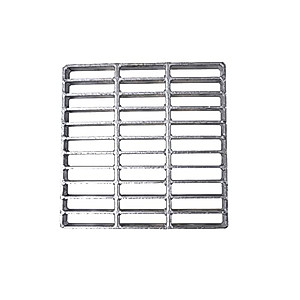 NDS 1215 Square Grate, Fits 12 Inch Catch Basin Drain Risers and Low Profile Adapter, Galvanized Steel