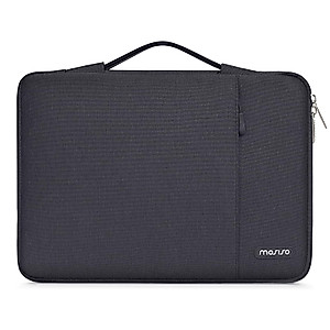 MOSISO 360 Protective Laptop Sleeve Compatible with MacBook Air/Pro, 13-13.3 inch Notebook, Compatible with MacBook Pro 14 inch 2023-2021 A2779 M2 A2442 M1, Vertical Bag with Handle&Pocket, Space Gray