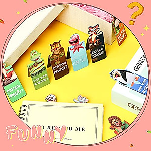 24 Pieces Magnetic Bookmarks for Kids Cute Animal Magnet Page Markers, Magnet Book Markers, Magnet Page Marker Clips for Students Teacher Office Supplies Party Favors