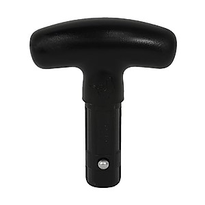 Pelican T-Curved Ergo Handle - Perfect to Convert Your Kayak Paddle into a Single Oar - 4.9 x 4.1 x 1.5 in - Black